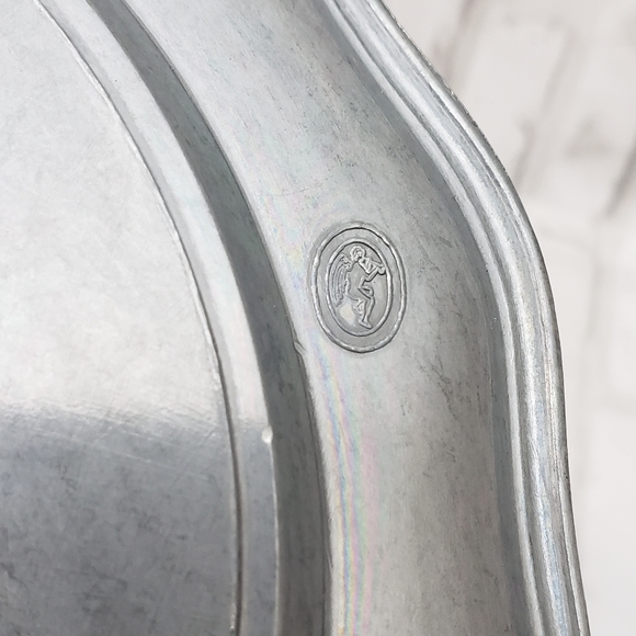 Unique Vintage | Accents | Vintage Wall Pewter Metal Plate Plaque ...